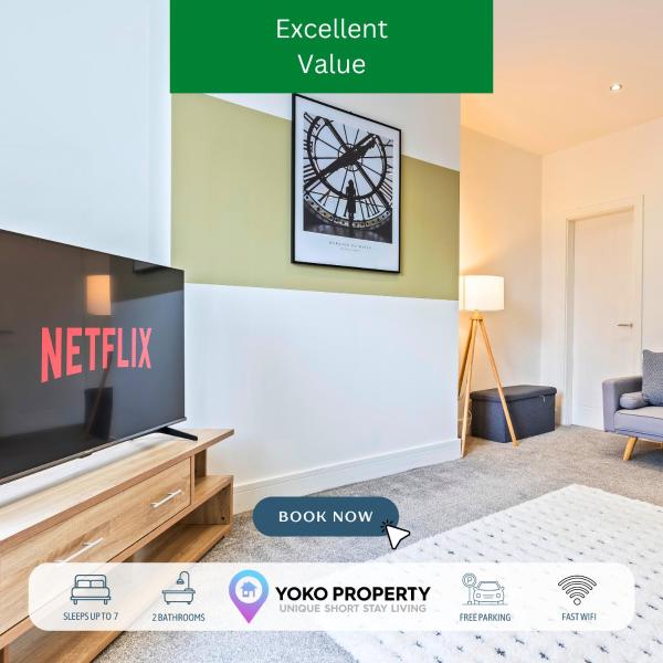 Elegant 3 Bedroom 2 Bathroom House - Sleeps Up To 7 - Free Parking, Fast Wifi And Smart Tv - Perfect For Contractors And Groups - By Yoko Property - Warrington