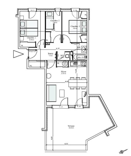 Résidence Le Criterium - Résidence Le Critérium 3 Chalet B Appartement 1 Mae-4381 - Lanslevillard