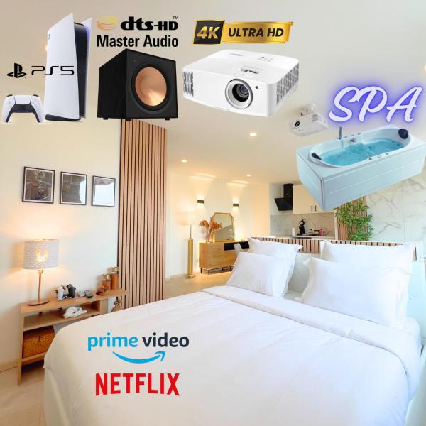 Ps5, Cinéma & Jacuzzi - Skyline Luxe - Saint-Étienne