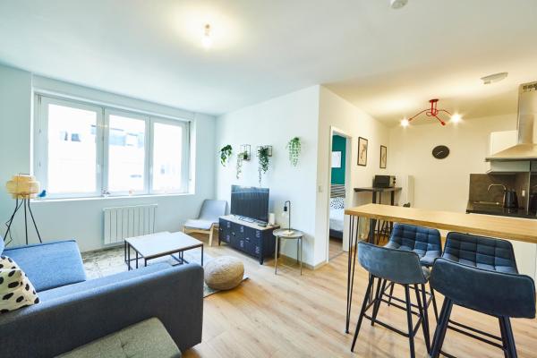 Be-4d - Joli 3 Pièces Tout éQuipé Pour 1-4 Pers Au 4ème éTage Au Centre De Mulhouse - Ibis Styles Mulhouse Centre Gare