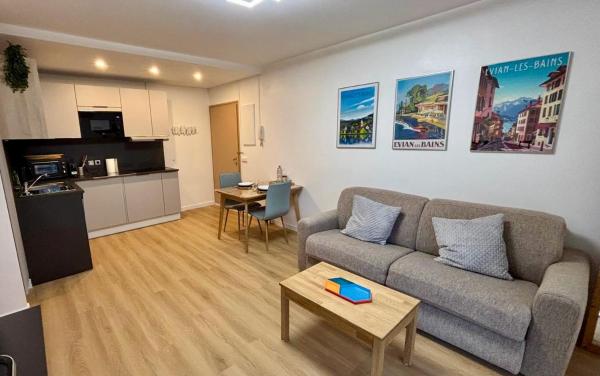 T2 - Vue Lac - 100 M Du Hilton - Garage Privé - 4 éToiles - Évian-les-Bains