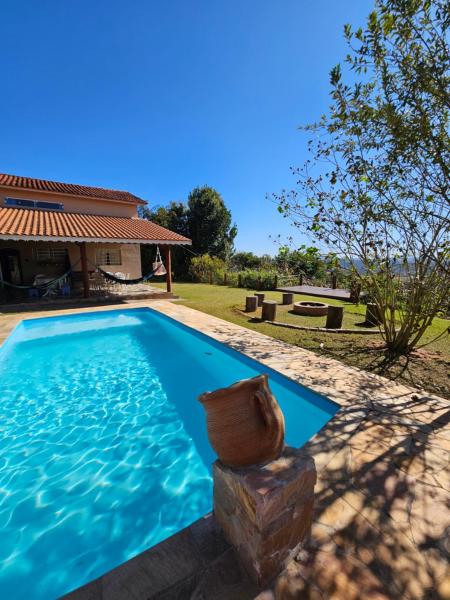 Casa De Campo Bela Vista Com Piscina Na Montanha - Atibaia