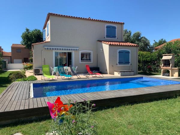 Villa Climatisée Avec Piscine Privée, 3 Ch, Jardin, Parking Et Wifi à Elne - Fr-1-776-113 - Argelès-sur-Mer