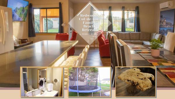 Private Home - Playground, Jumping Mat, Bbq, Darts, Firepit, Gazebo, 4 Smart Tvs, White Cotton Bedding, - The Redwood Cul-de Sac Beach Retreat - Crescent City, CA