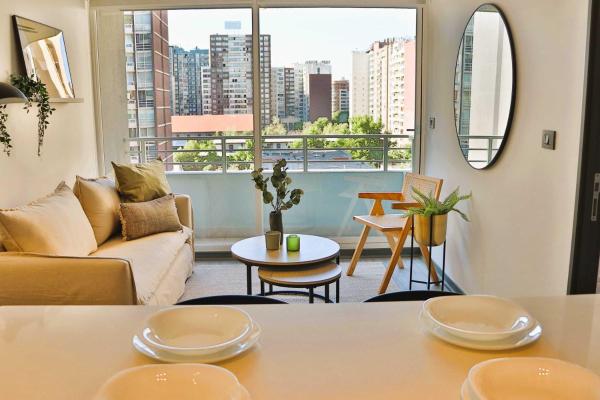 Hom I Renovado Depto 1d1b 2pax En Argomedo - Santiago