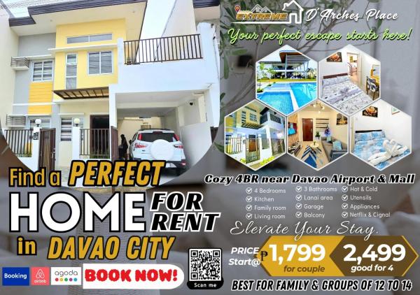 Cozy 4br Diamond Near Airport D'arches Place - Davao City