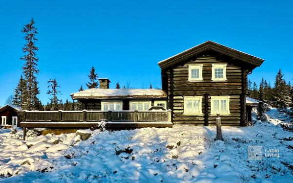 Large Log Cabin At Sjusjøen With Sauna, Fireplace And Panoramic View - Norway