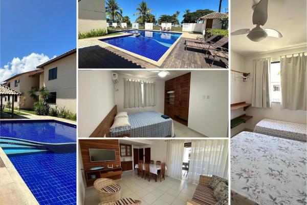 Aptos Em Condominio Frente Mar Na Praia De Taperapuã, Atravessou A Rua Está Na Praia, Aptos Com 2 Quartos Com Ar Condicionado, Internet Privativa 300mbps, 1 Vaga De Garagem, Acomodam Até 6 Pessoas - Porto Seguro