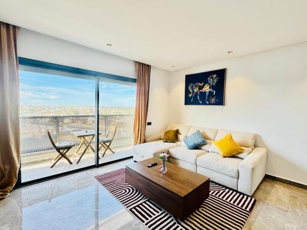 Chic Apartment In Casa Finance District -Open View - Fast Wifi - Casablanca