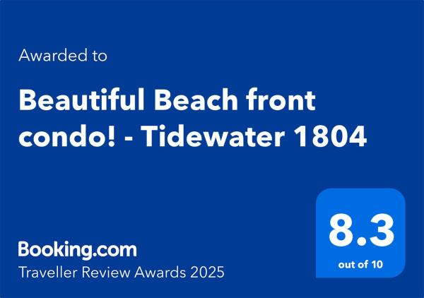 Beautiful Beach Front Condo! - Tidewater 1804 - Panama City Beach, FL
