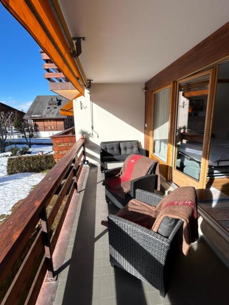 Central Flat In Villars Sur Ollon, Amethyste, For 4, With Two Double Beds, Balcony And 75m To Ski-train - Les Diablerets