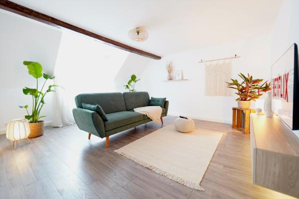Zentrale, Gemütliche Dachgeschoss-etage - 52qm - Altes Haus Auf 2,5 Etagen Exklusiv Für Dich - Mit 1 Schlafzimmer, Wohnzimmer Und Rückzugsraum Zum Verweilen - Küche, Großes Bad, Netflix - Halle (Saale)