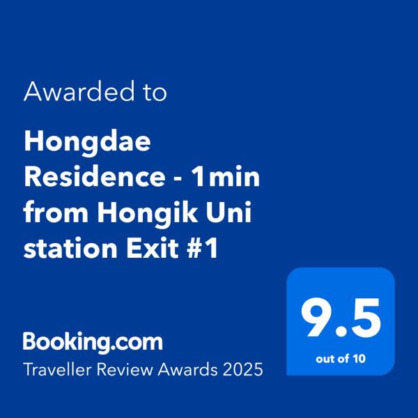 Hongdae Residence - 1min From Hongik Uni Station Exit #1 - Seoul