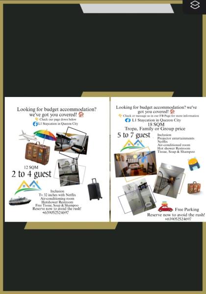 L1 Staycation In Quezon City 1br Or 2br - San Mateo