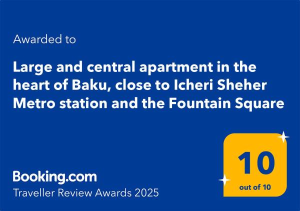 Large And Central Apartment In The Heart Of Baku, Close To Icheri Sheher Metro Station And The Fount - Azerbaycan
