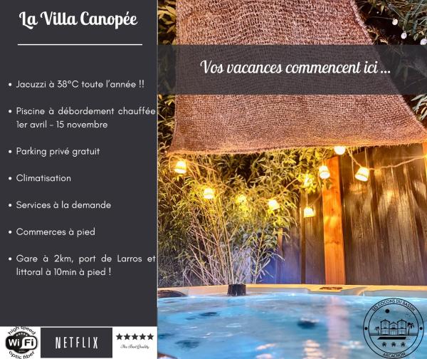 La Villa Canopée - Piscine Chauffée-fibre-clim-jacuzzi - Gujan-Mestras