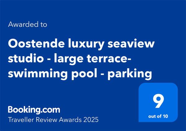 Oostende Luxury Seaview Studio - Large Terrace- Swimming Pool - Parking - Ostende