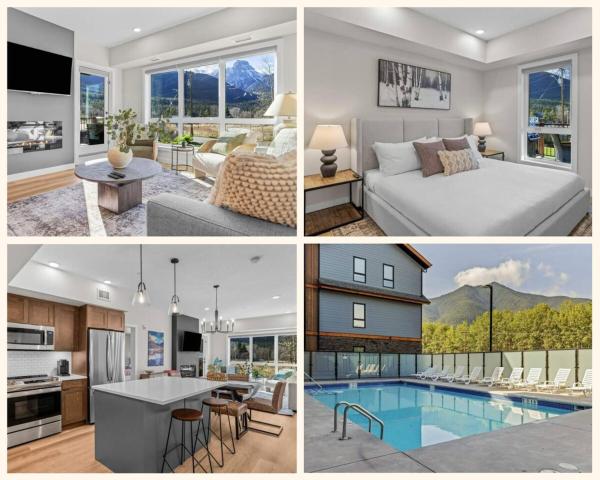 2 Bedrooms-3 Beds 2 Baths - Rocky Mountain View Retreat - Heated Pool And Hot Tub - Canmore