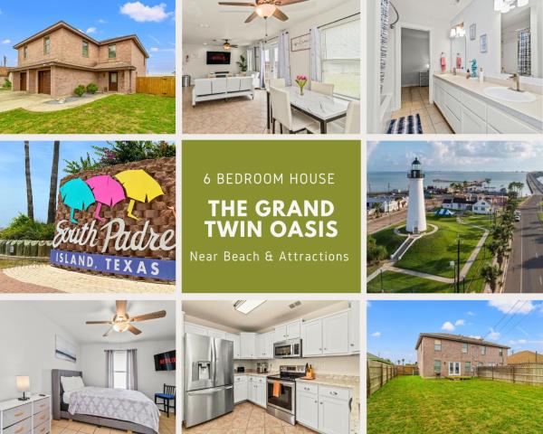 Grand Twin Oasis 6br Near Beach & Attractions - South Padre Island, TX
