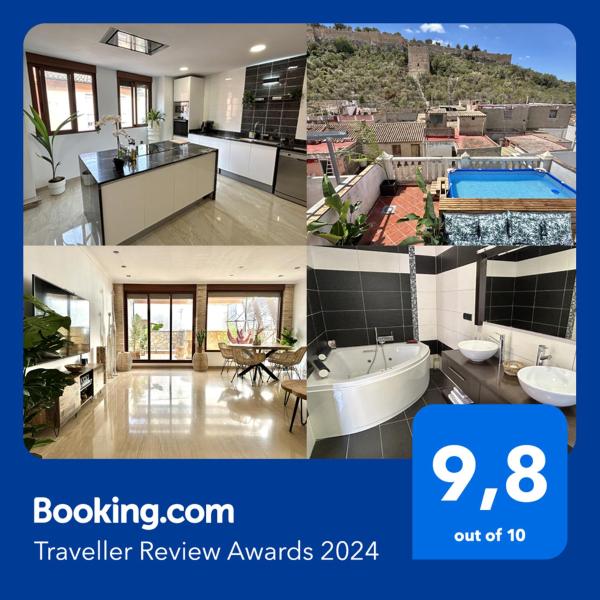 Casa Con Jacuzzi Y Piscina Con Vistas Al Castillo - Alzira