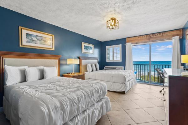 Oceanfront Inn Room #22- Ocean View Balcony 2 Full Beds - Fort Pierce, FL