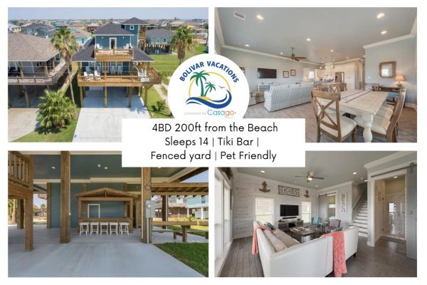 Twin Palms Hideaway, 4br With Ocean Views, Family And Dog Friendly - Crystal Beach, TX