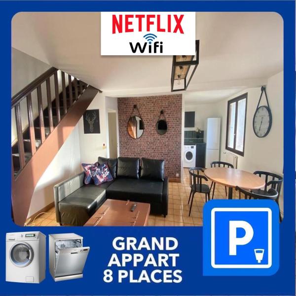 014 Chic & Cosy Grand Appart Duplex 76m2 Wifi Smart Tv Netflix Et Vue Panoramique - Saint-Chamond