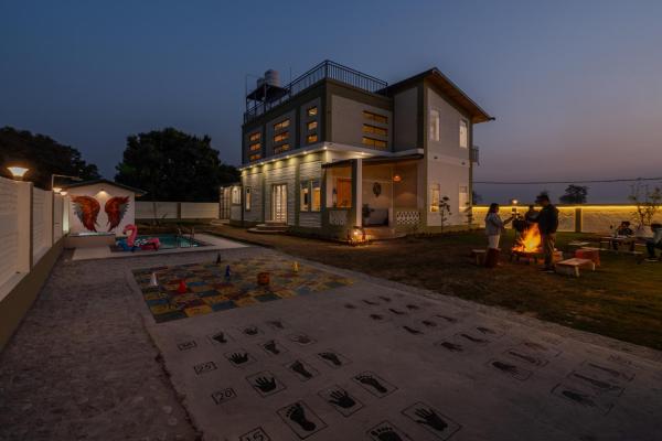 Saffronstays Sher Bagh - 4br Eco-friendly Pool Villa With Jungle Trails, Farm-to-table Meals & Bonfire Nights Near Corbett Park - Uttarakhand