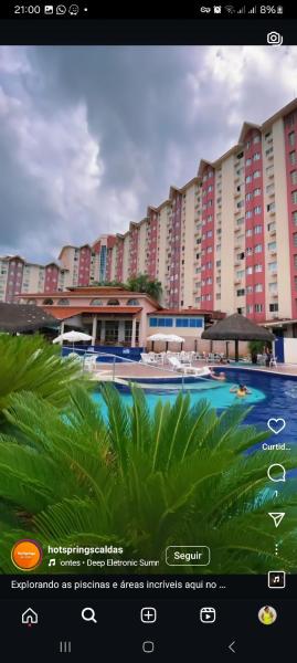 Apartamento No Hotel Hot Springs Com Hidromassagem No Quarto - Caldas Novas