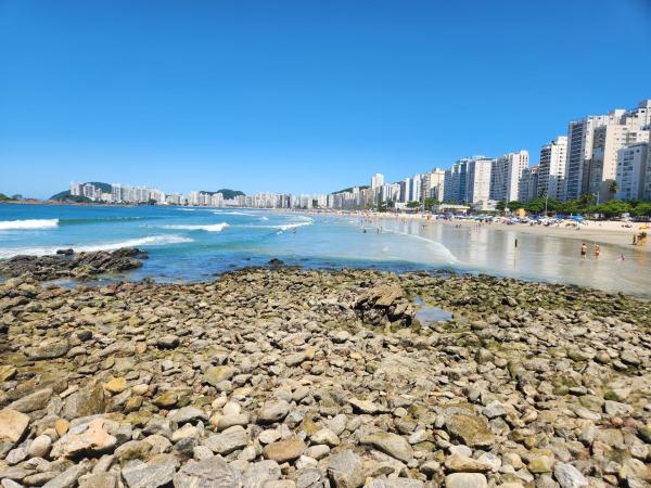 Enorme Apto Frente Ao Mar 4 Suites A/c , Churrasqueira Privativa - 산투스