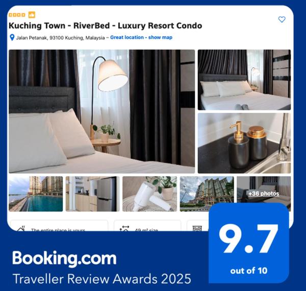 Kuching Town - Riverbed - Luxury Resort Condo - Kuching