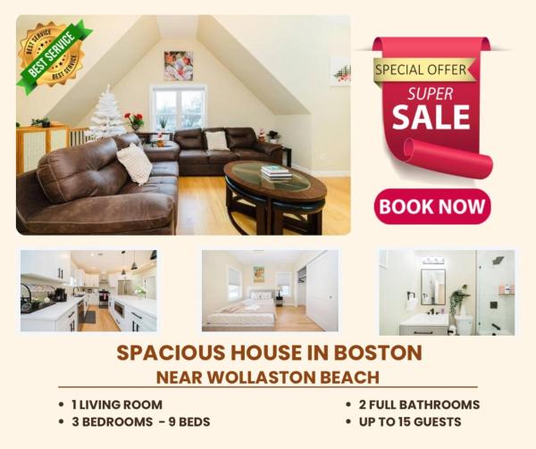 60-3 3br Boston - Sleek Apt Near Wollaston Beach - Boston, MA