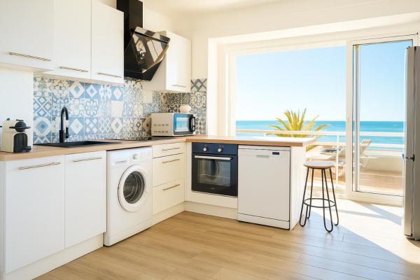 "Plage" Splendide Vue Mer Depuis La Chambre Et Le Salon Cuisine, 20m De La Plage! - Département Pyrénées-Orientales