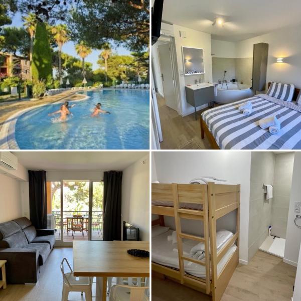La Badine 5p Plage Piscine Clim Jacuzzi Parc Luxuriant - Carqueiranne