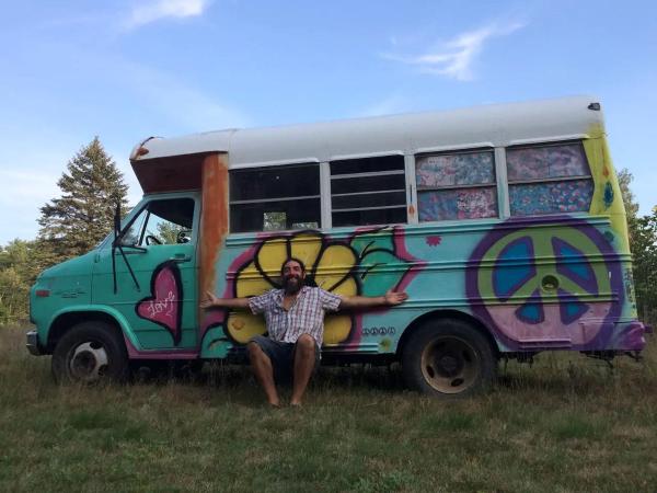 Vintage Short Bus Vacation Rental Nestled In The Forest Near North Conway, New Hampshire - New Hampshire