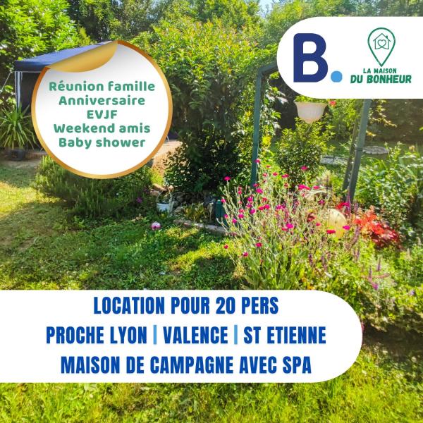 La Maison Du Bonheur Maison De Campagne 20 Personnes Avec Jacuzzi - Beaurepaire
