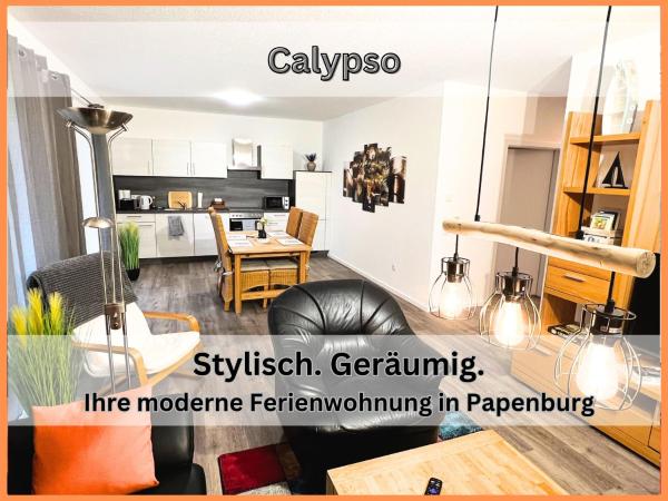 Ferienwohnung "Calypso" Papenburg Ebenerdig Terrasse Einbauküche Neubau 84 Qm Free Wifi 2 Schlafzimmer - Papenburg