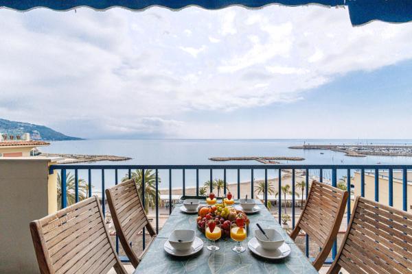 Le Soleia - Spacious 3p - Beachfront - Parking - Menton
