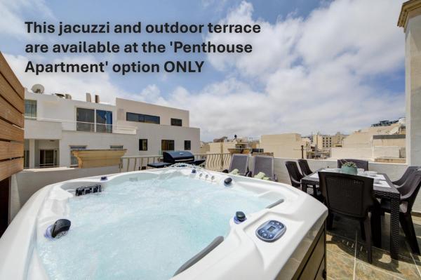 St Julian's Unique 3-bedroom Apartments Sleeps 9-10 - Malta