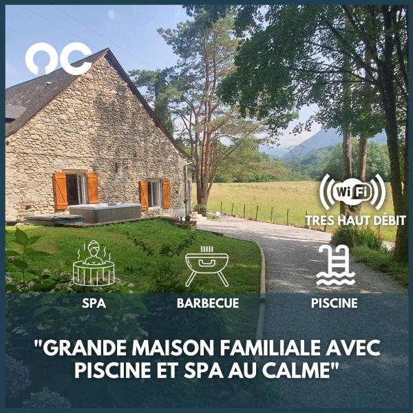 Maison Familiale Baylère - Piscine Et Spa - 8 Pers - Pyrénées