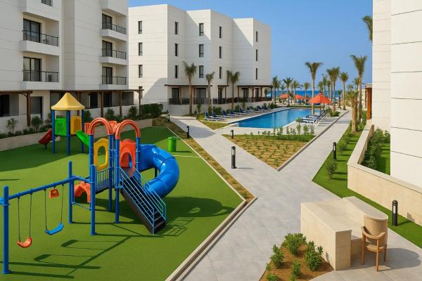 Elegant Chalet With Ocean Views In Porto Said Resort - Egypt