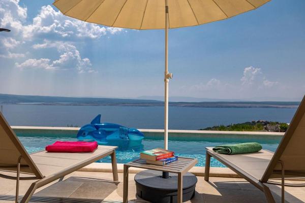 Traumhafte Finca Nur 480 Meter Zum Strand Mit Meerblick, Privatpool, Waschmaschine - Crikvenica