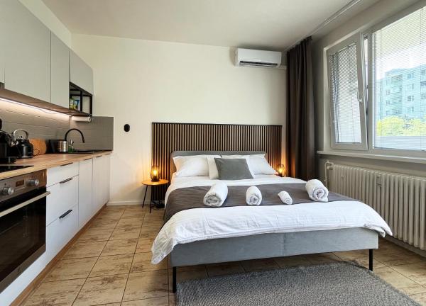 New Cozy Studio, Ac & Free Private Parking - Bratysława