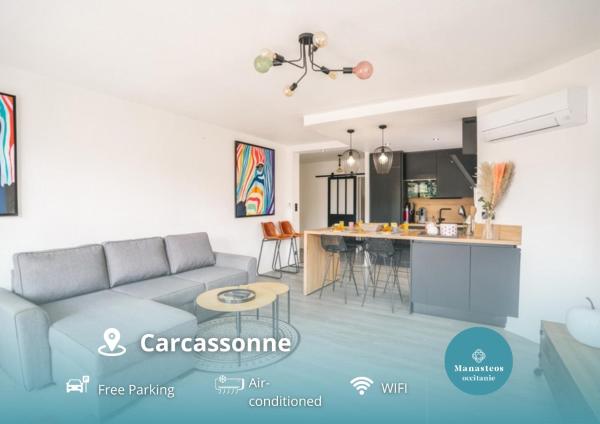 Magnifique T3-terrasse-parking-centre Ville-ad - Carcassonne