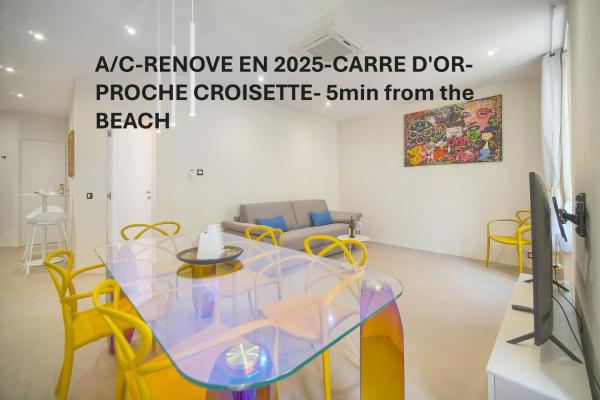 3 Pièces Climatisé Refait A Neuf En 2025 Carré D'or A2b194 - Plage du Palais des Festivals de Cannes