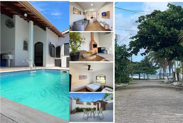 Casa Oasis 100m Praia , Piscina, Churrasqueira Wi -Fi - Peruíbe