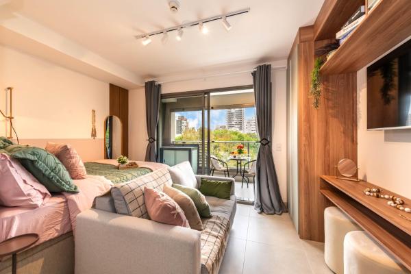 Bhaus Allianz Park Arti Perdizes - Studio Deluxe Com Varanda - Academia - Lavanderia - Próximo Ao Shopping Bourbon - Acomoda 4 Pessoas - At71 - São Paulo