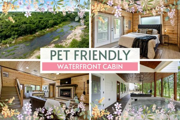 Waterfront Pet Friendly Cabin On Glover River With Hot Tub Near Broken Bow, Oklahoma - Pine Creek Lake, OK