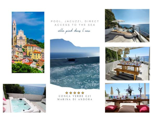 Conca Verde C21- Beach Front Little Villas Pool, Private Jacuzzi Sea View - Alassio