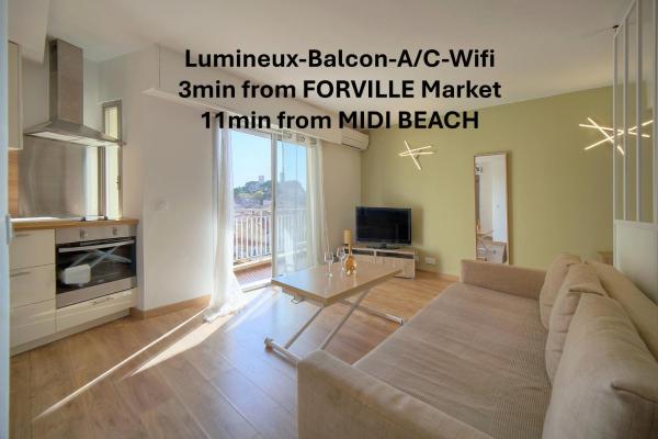 Studio Moderne Balcon, Proche Forville- Centre Cannes A0b198 - Cannes